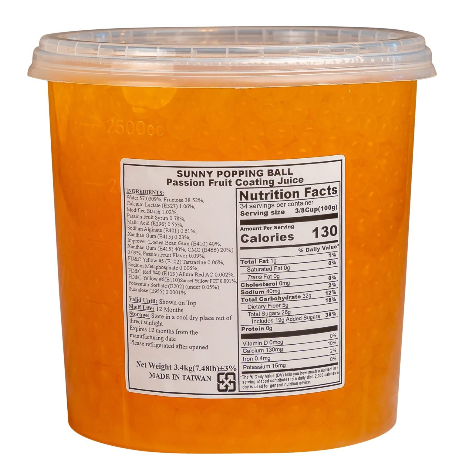 Passion Fruit Popping Boba - Tapio Tea Company