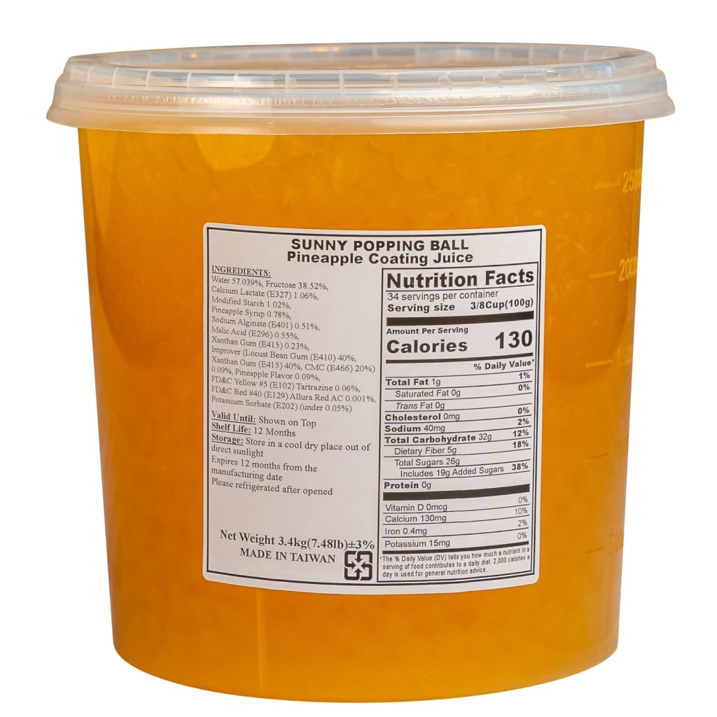 Pineapple Popping Boba - Tapio Tea Company