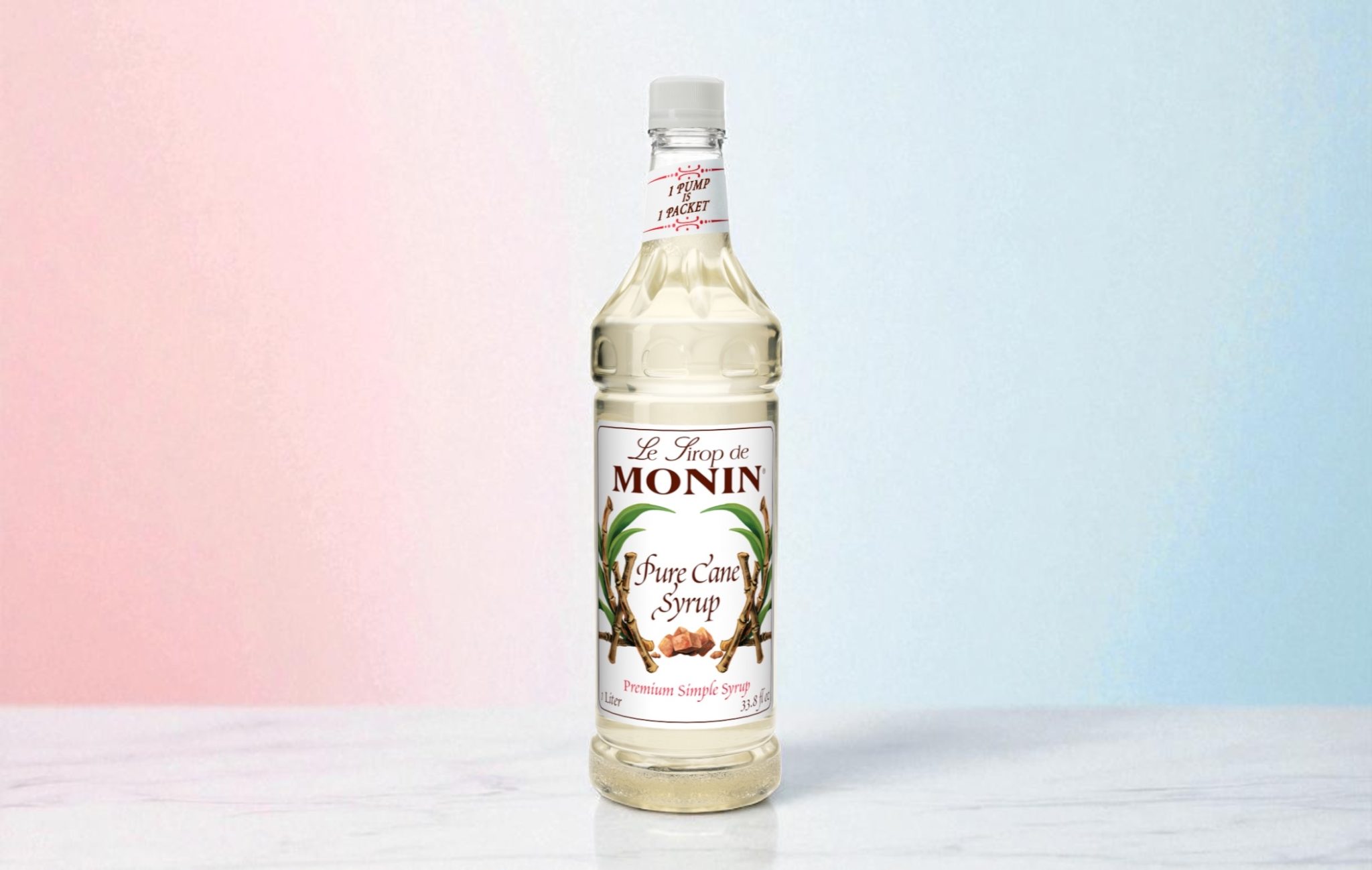 Monin Pure Cane Liquid Sugar Syrup (1L) - Tapio Tea Company